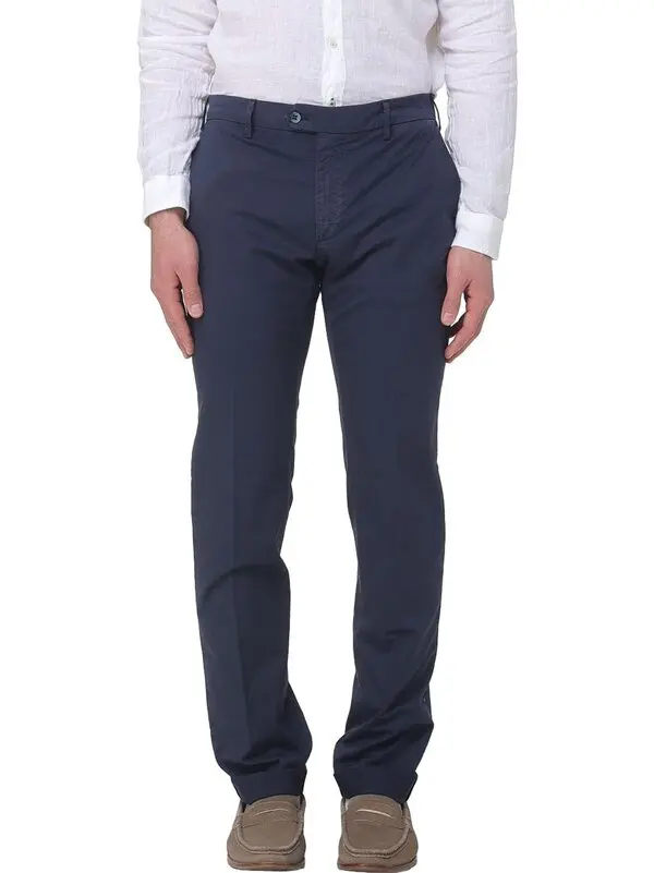 MASON'S Cotton Stretch Chino Trousers - Navy