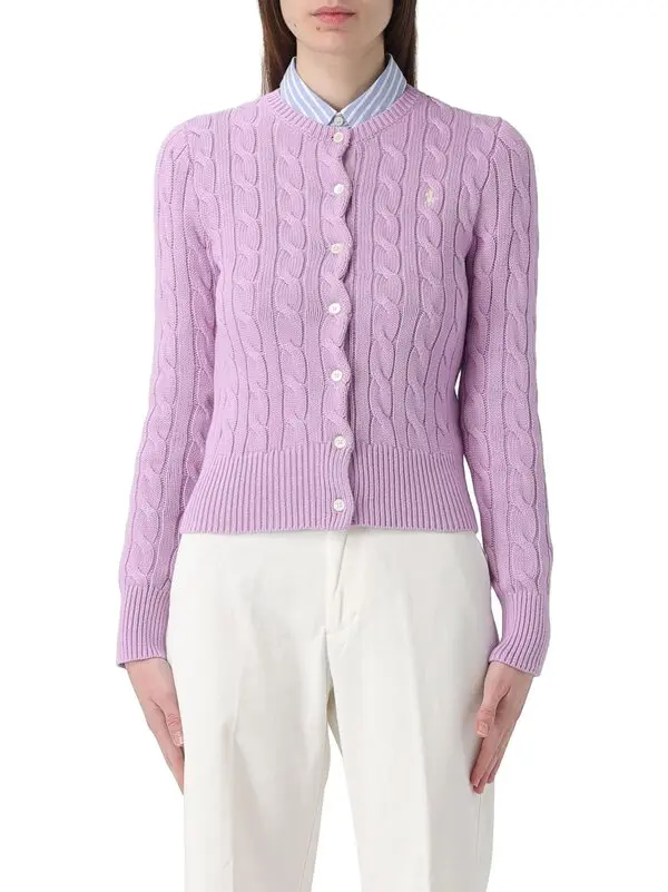 Polo Ralph Lauren Cable Knit Cardigan - Lilac
