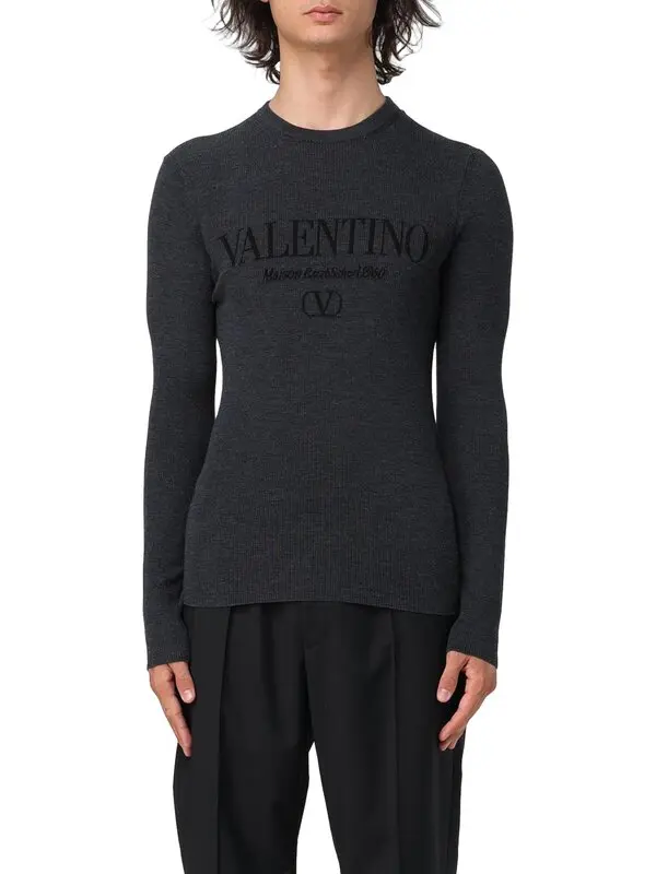 Valentino Garavani Ribbed Knit Jumper - Grey