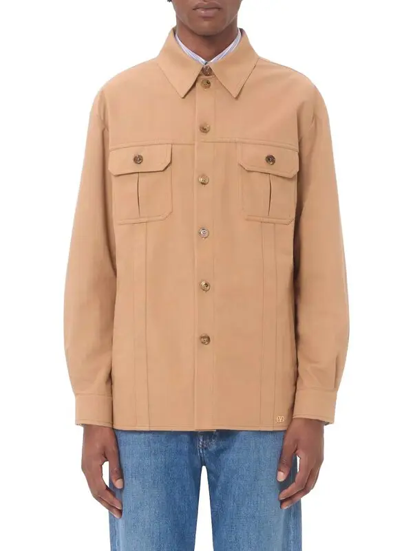 Valentino Garavani Cotton Shirt Jacket - Camel