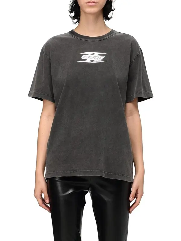 Alexander Wang Cotton T-shirt With Logo - Brown