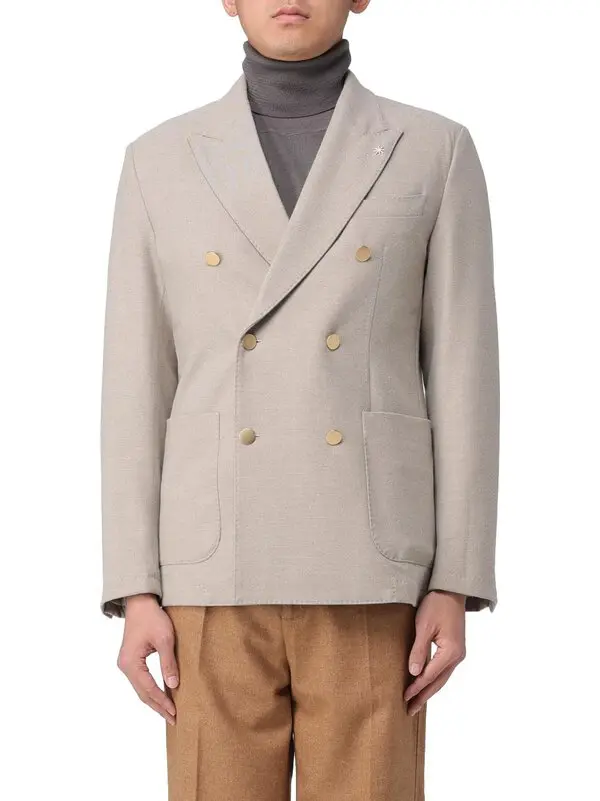 MANUEL RITZ Double Breasted Blazer - Beige