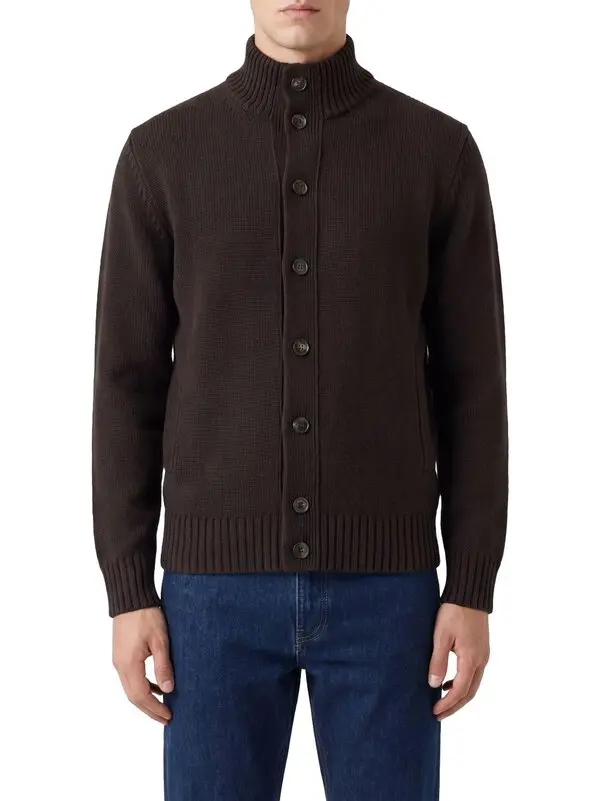 ZANONE Button-detailed High Neck Jumper - Ebony