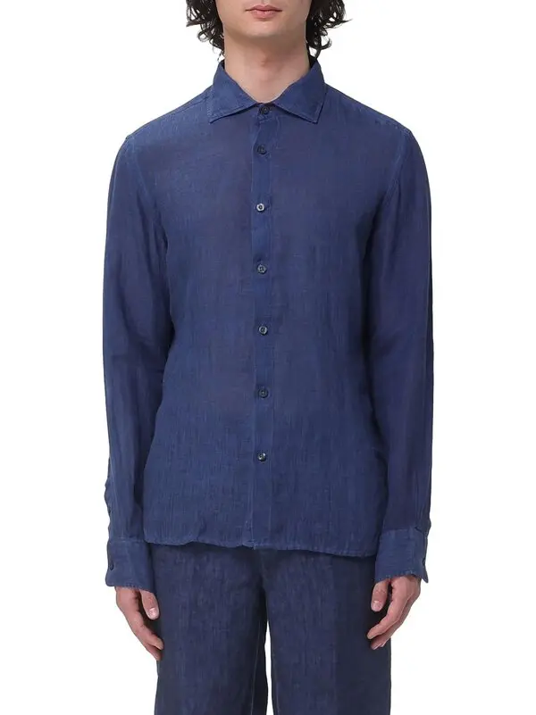 120% Lino Linen Shirt - Navy