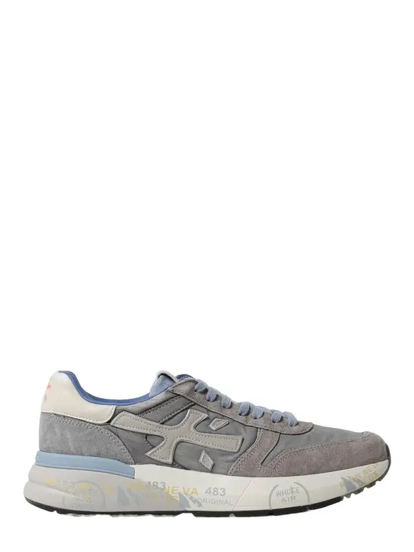 Premiata Mick Suede And Nylon Sneakers - Grey