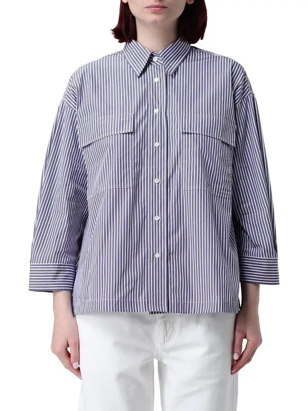 Brunello Cucinelli Striped Cotton Shirt - Blue