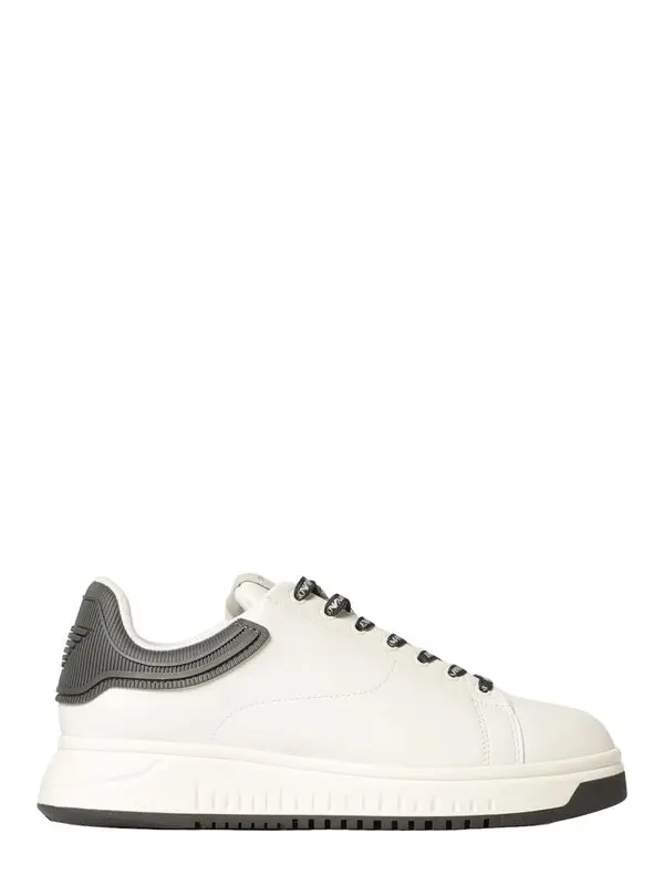 Emporio Armani Leather Low-top Sneakers - Grey
