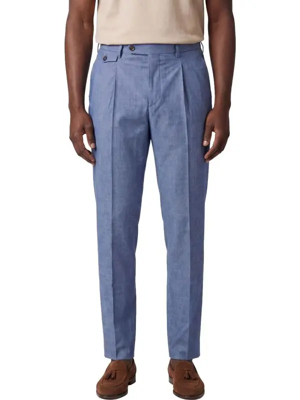 PT TORINO Chino Trousers In Virgin Wool Blend - Blue