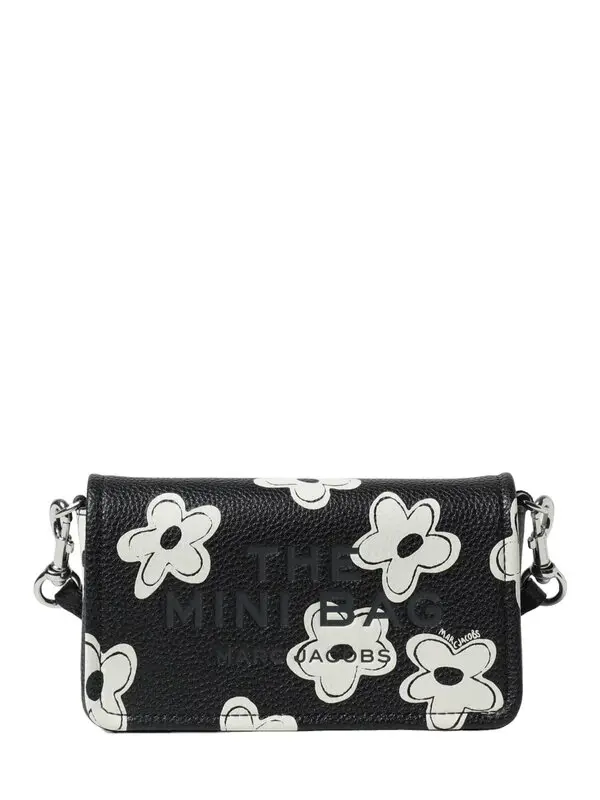 Marc Jacobs Flower Print Crossbody Bag - Black
