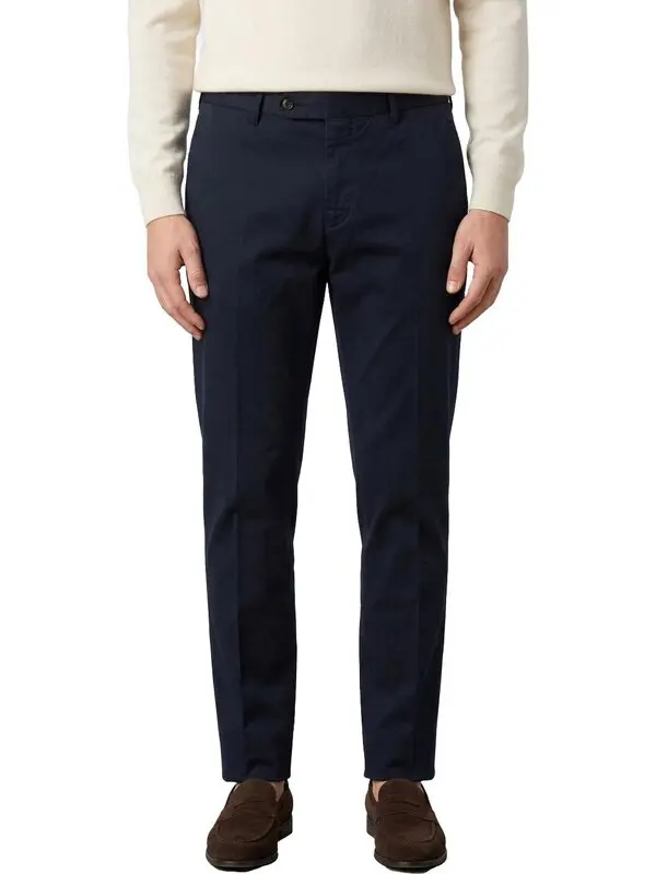 PT TORINO Stretch Cotton Chino Trousers - Blue