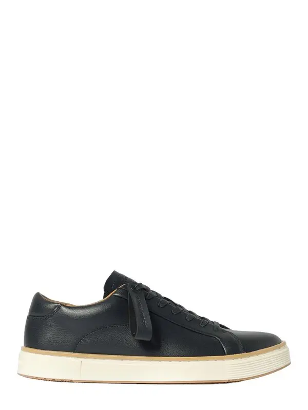Emporio Armani Leather Trainers - Blue