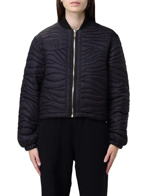 Just Cavalli Quilted Bomber Jacket - Black