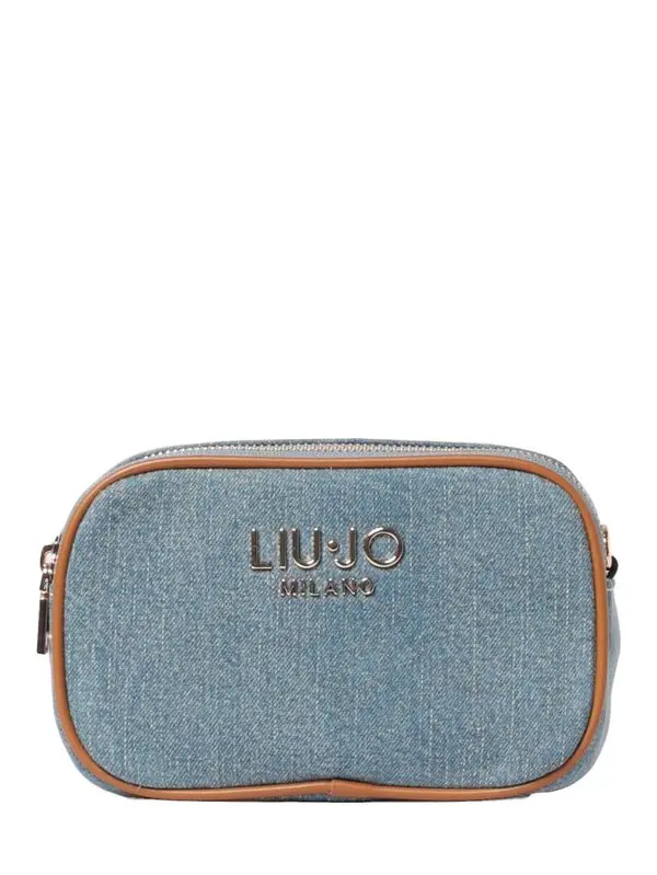 Liu Jo Cotton And Synthetic Leather Mini Bag - Denim