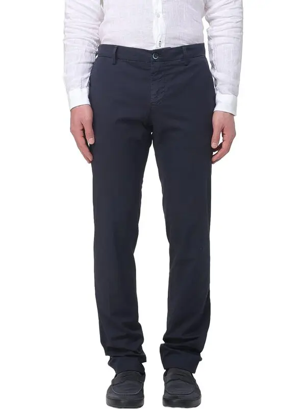 MASON'S Stretch Cotton Chino Trousers - Blue