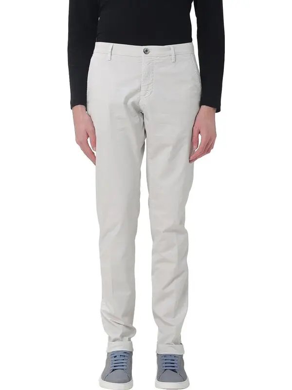MASON'S Stretch Cotton Chino Trousers - Grey