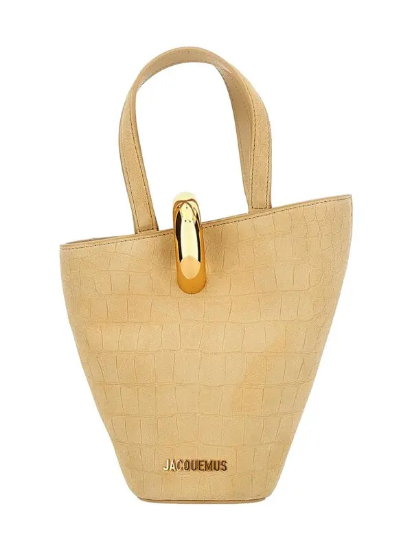 Jacquemus Le Petit Bambola Bag In Suede - Beige