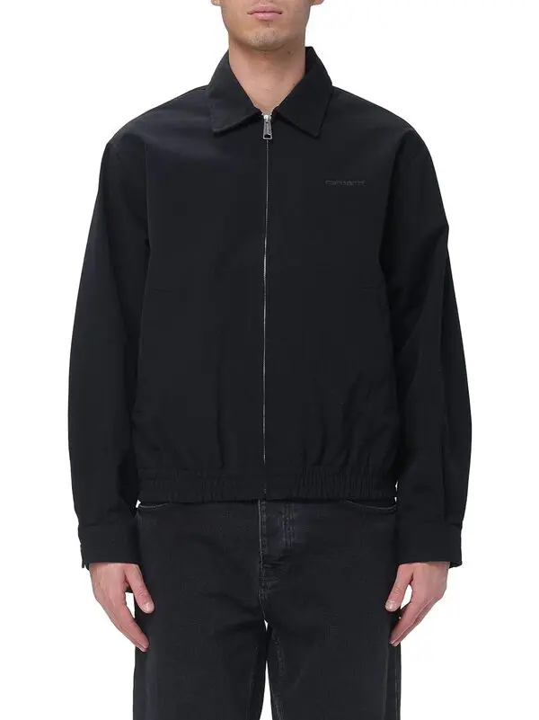 Carhartt Work In Progress Nylon Canvas Zip-up Jacket - Charcoal