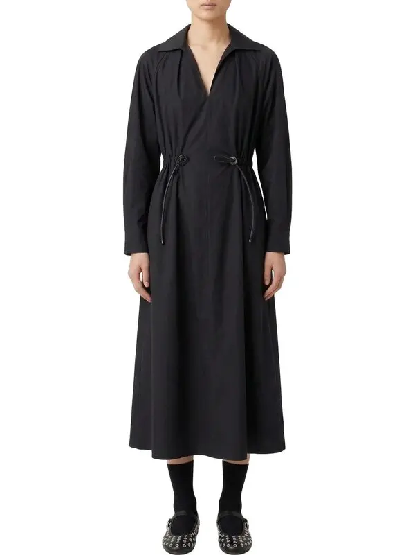 Max Mara Cotton Chemisier Dress - Black