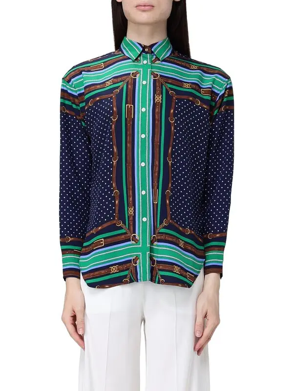 Ralph Lauren Lauren -inspired Printed Crêpe Shirt - Blue