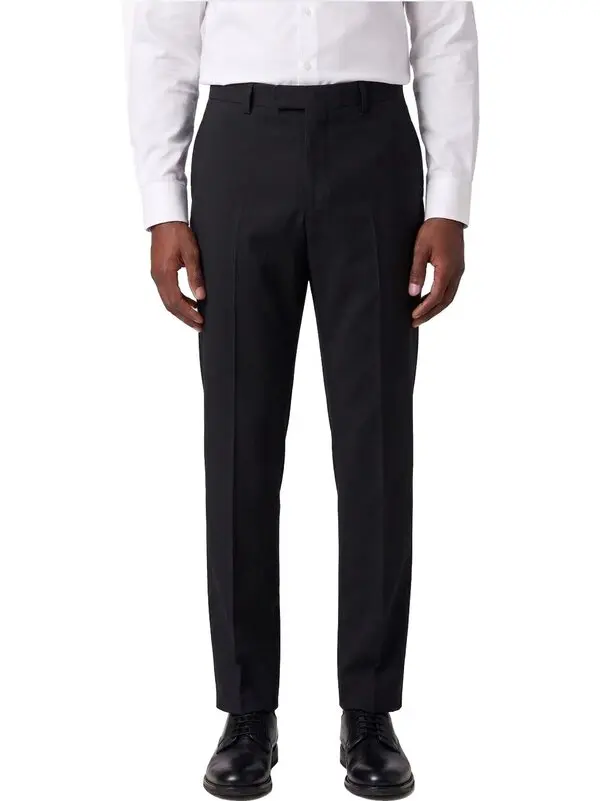 PT TORINO Virgin Wool And Cotton Tailored Trousers - Black
