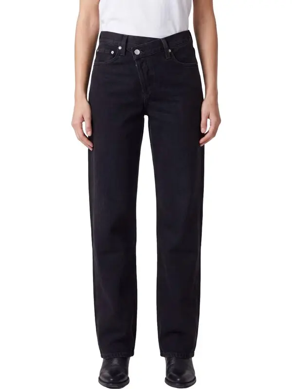 AGOLDE Regenerative Cotton Criss Cross Baggy Jeans - Black