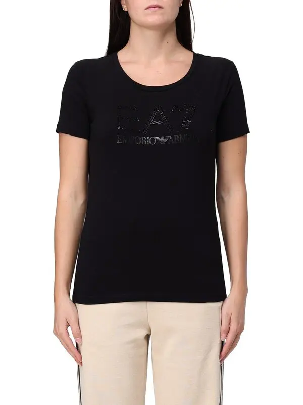 EA7 Emporio T-shirt With Logo Embellishment - Black