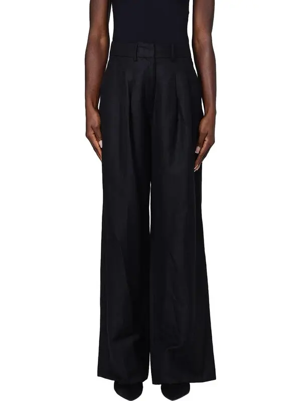 PT TORINO Frankie Wide-leg Trousers - Black