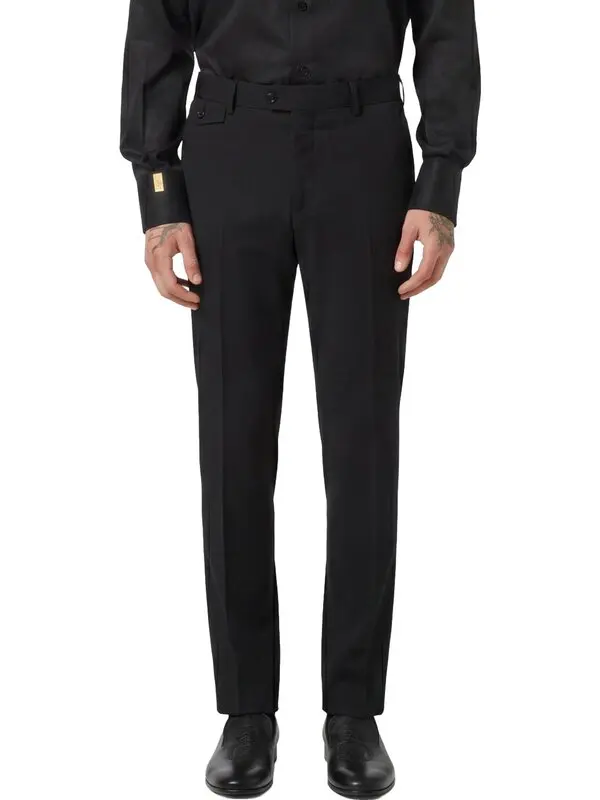BILLIONAIRE Virgin Wool Chino Trousers - Black