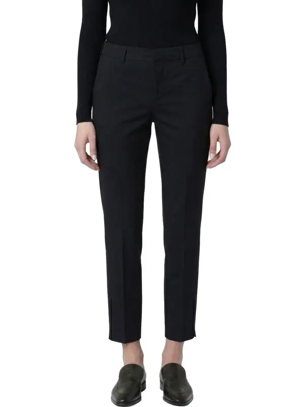PT TORINO Cotton Slim Fit Trousers - Black