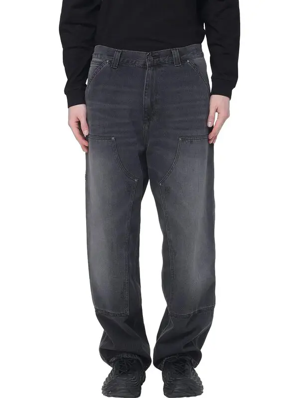 Carhartt Work In Progress Double Knee Cotton Denim Jeans - Black