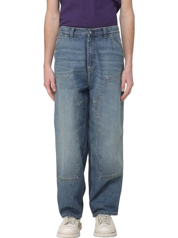 Carhartt Work In Progress Double Knee Cotton Denim Jeans - Blue