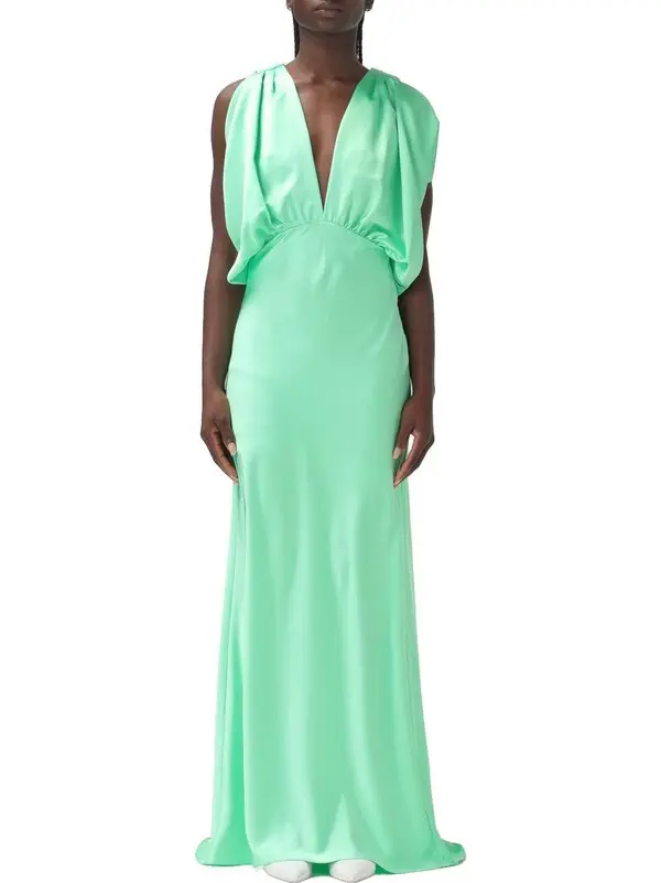 Pinko Draped Maxi Dress - Green