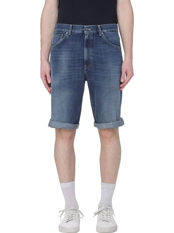 DONDUP Cotton Denim Shorts - Blue