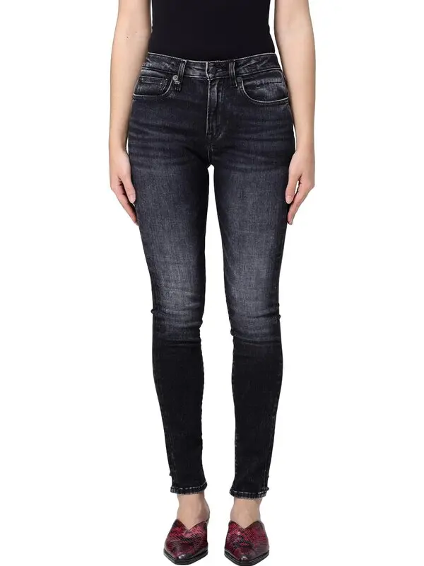 R13 Stretch Denim Skinny Jeans - Black