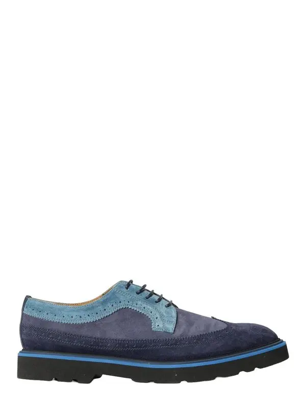 Paul Smith Suede Derby Shoes With Brogue Detailing - Blue