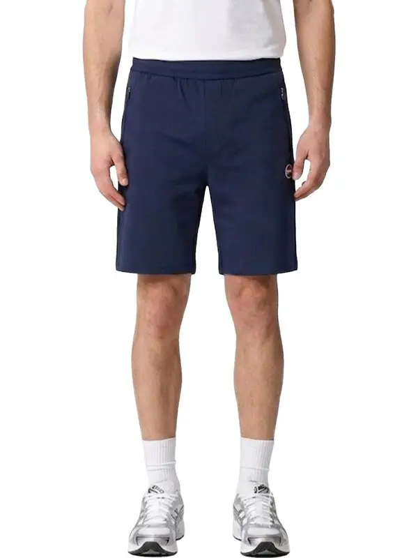 COLMAR Cotton Jogging Shorts With Elasticated Waist - Blue