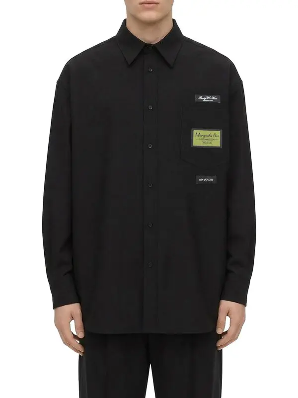 MAISON MARGIELA Shirt In Wool Blend - Black