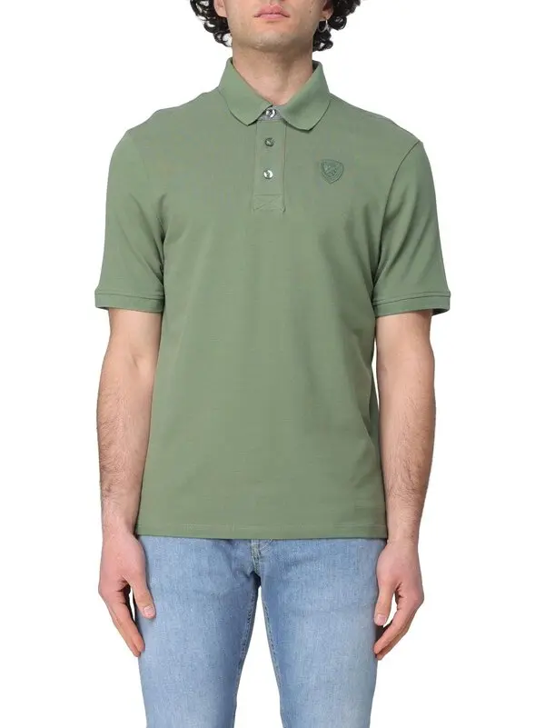 BLAUER. Cotton Polo Shirt - Green