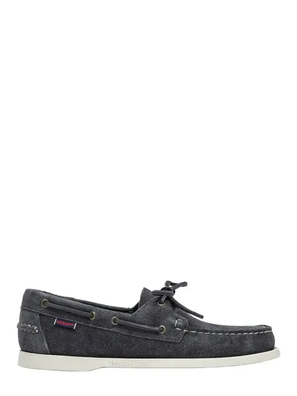 SEBAGO Suede Loafers With Tie Fastening - Blue