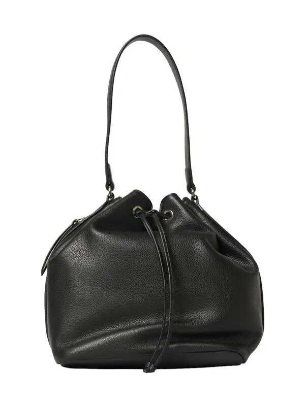 SKYTOS Camilla Pebbled Leather Bucket Bag - Black