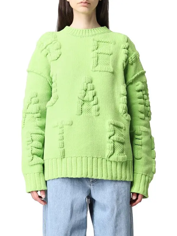 Bottega Veneta Embossed Logo Jumper - Green