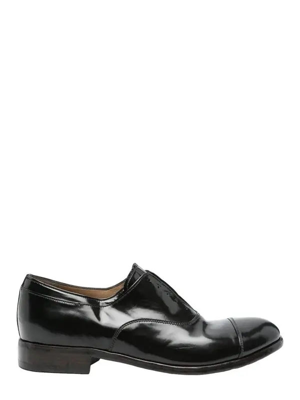 Premiata Leather Cap Toe Loafers - Black