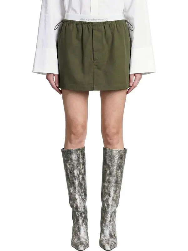 Alexander Wang Cotton Mini Skirt - Green