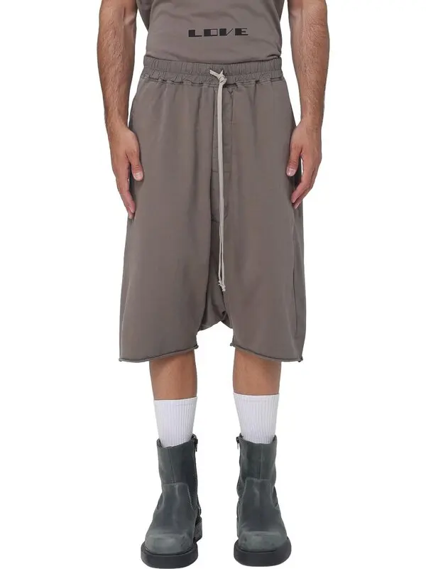 Rick Owens Cotton Cargo Shorts - Grey