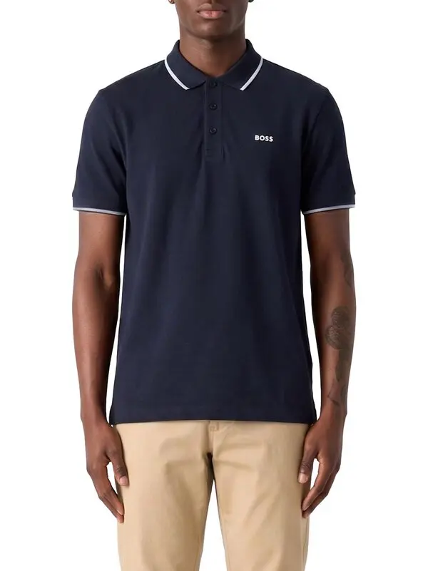 BOSS Cotton Polo Shirt - Navy