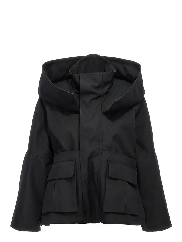 Balenciaga Oversized Hooded Jacket - Black