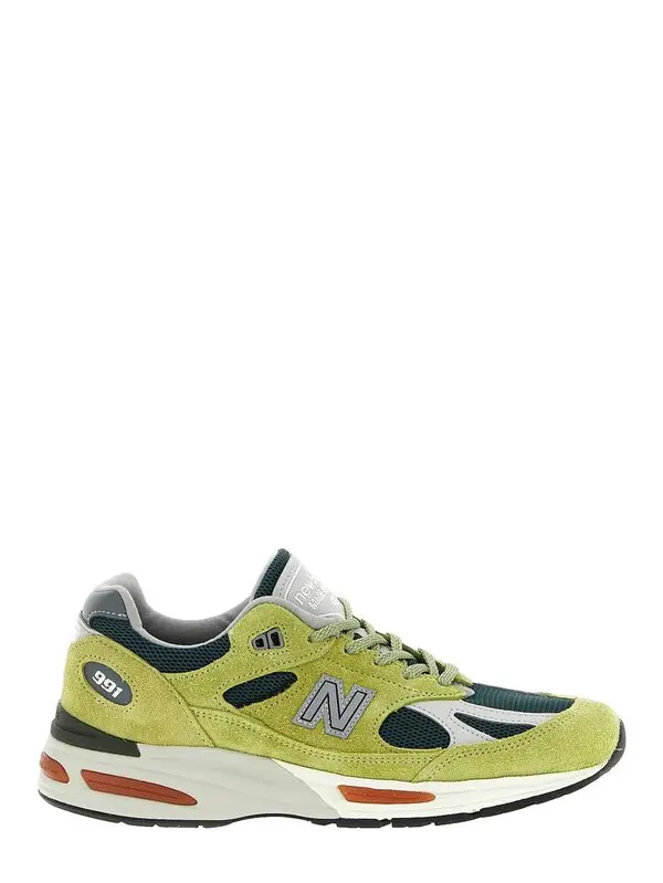 NEW BALANCE Made In Uk Suede And Mesh Sneakers - Green