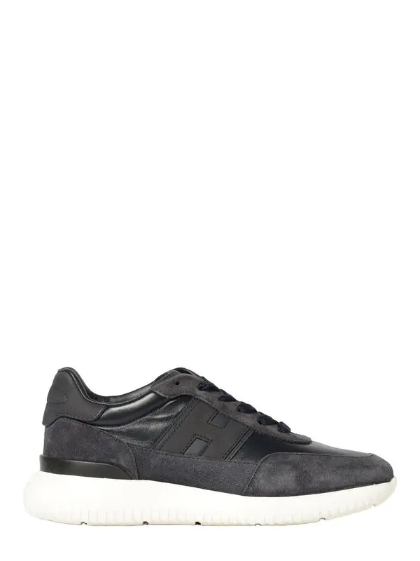 Hogan Suede And Nappa Leather Low-top Sneakers - Blue