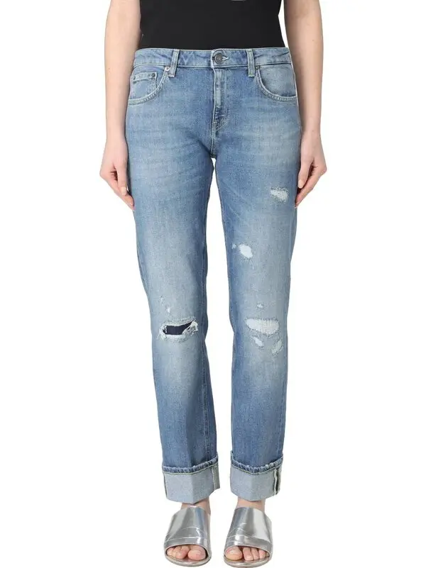 DONDUP Relaxed Fit Distressed Denim Jeans - Blue