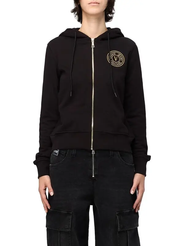 Versace Zip Up Hoodie - Black